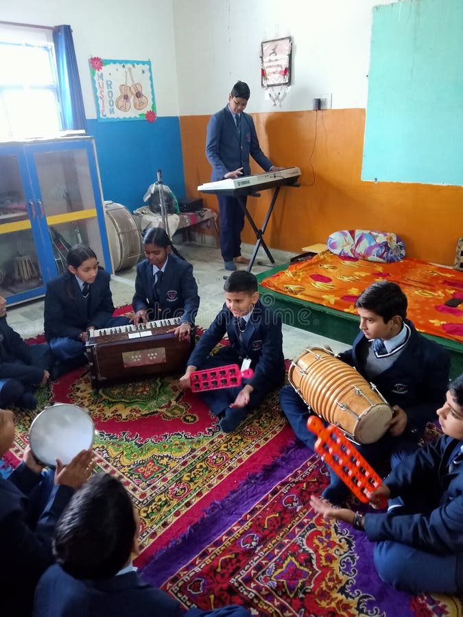 In School Some Students Play in Music Editorial Stock Photo - Image of ...