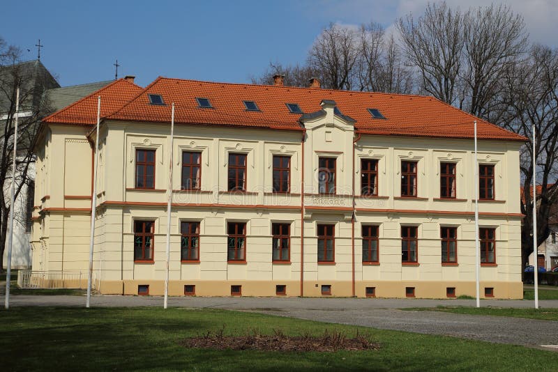 School in Spisska Nova Ves stock image. Image of park - 90982269