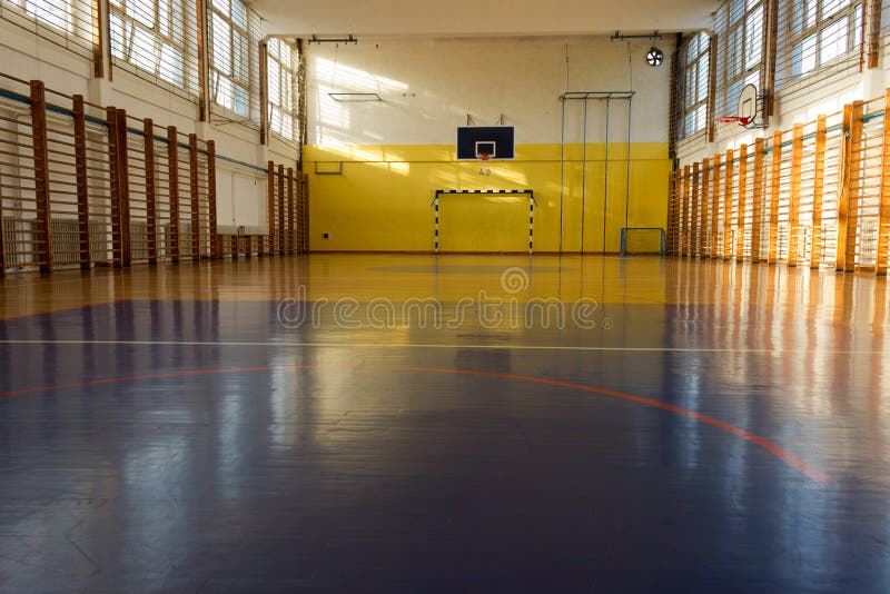 Interior of School Gym Hall Stock Photo - Image of knowledge, preschool ...