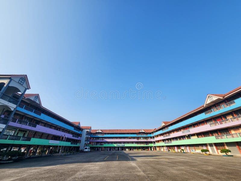 School Square Morning Assembly Stock Photo - Image of road, square ...