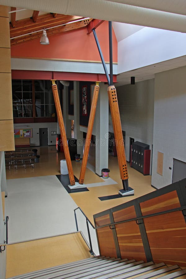 School stairway stock image. Image of ceiling, interior - 5528425