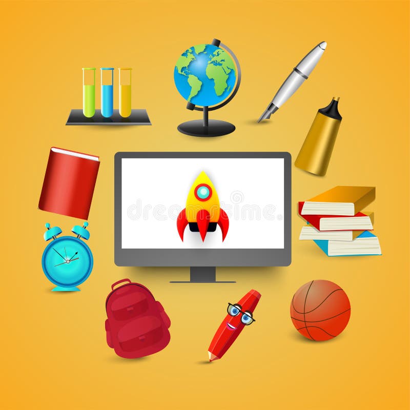 Kids Computer Lab Stock Illustrations – 165 Kids Computer Lab Stock ...