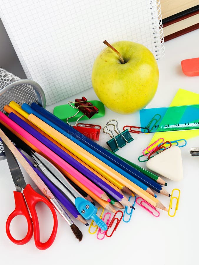 School stationery stock image. Image of business, notebook - 43194297