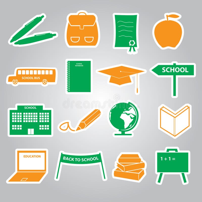 School Stickers Stock Illustrations – 14,086 School Stickers Stock ...