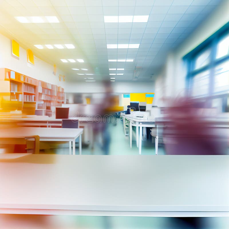 School Student Blurred Light Background, Template - AI Generated Image ...