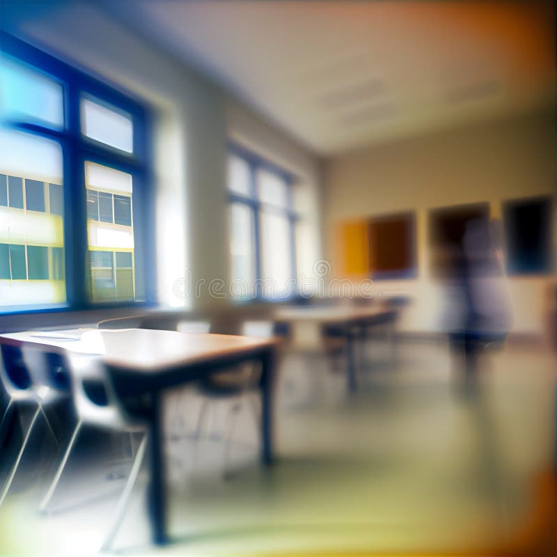 School Student Blurred Light Background, Template - AI Generated Image ...