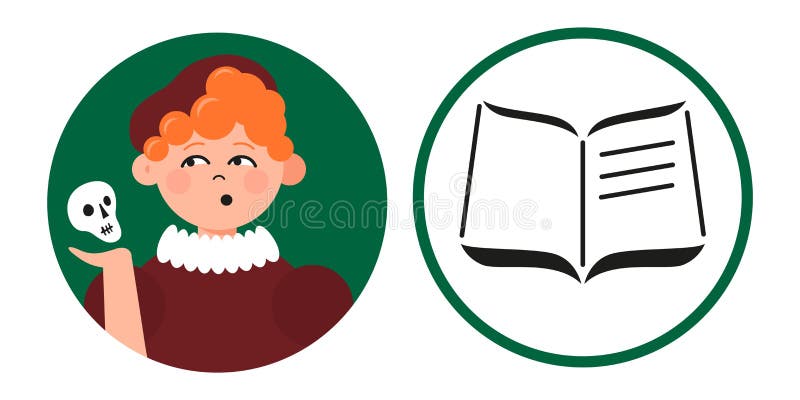 School Student Boy Learning Literature. Stock Vector - Illustration of ...