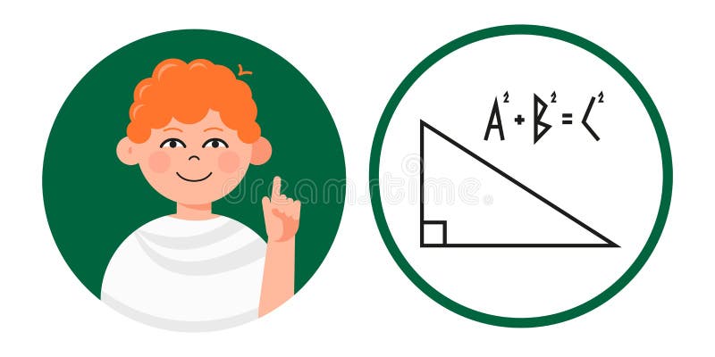 School Student Boy Learning Mathematics. Stock Vector - Illustration of ...