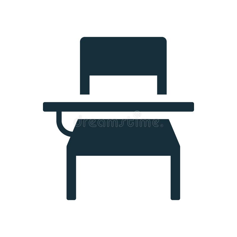 School student desk icon stock illustration. Illustration of desk ...