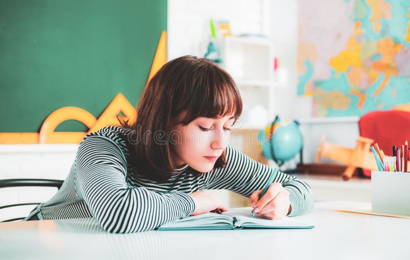 School Student. Portrait of a Female Student in University. Female ...