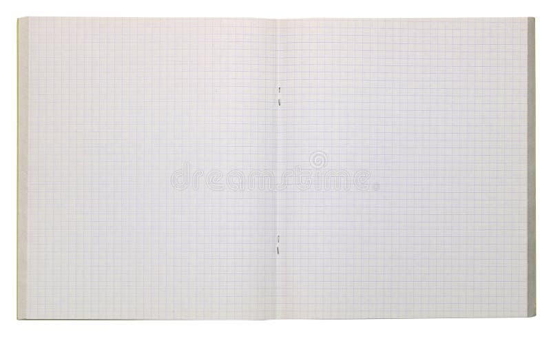 The School Student`s Empty Open Notebook is Formatted into a Squ Stock ...