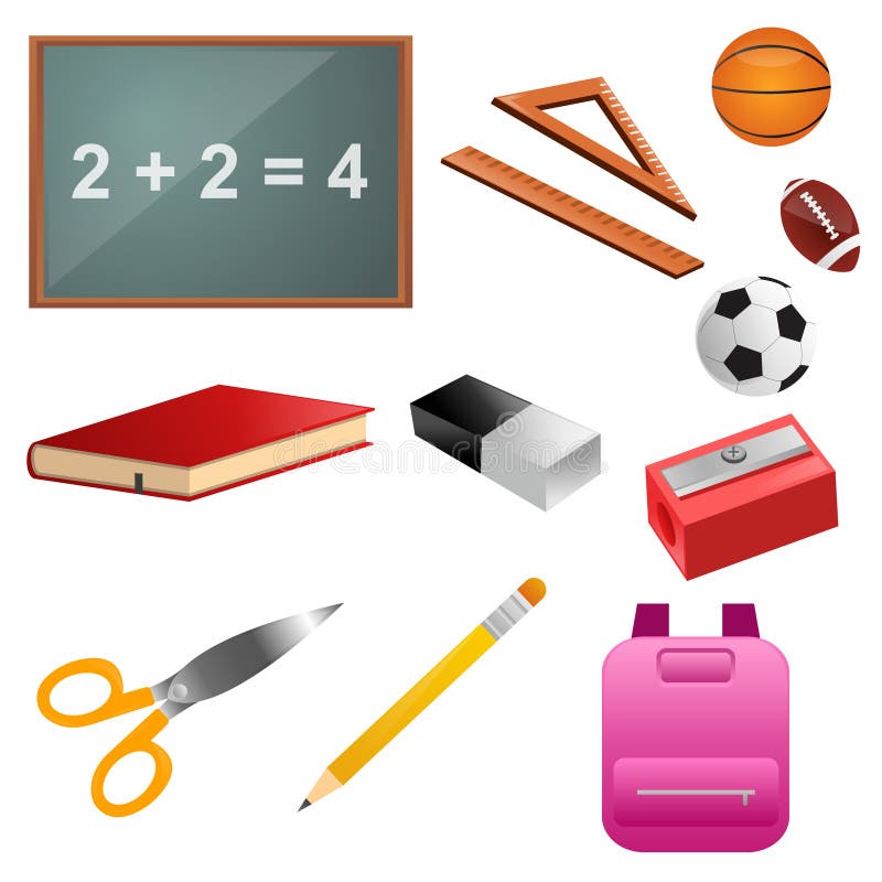 School Student Tools Icons Vector Illustration Design Stock Vector ...