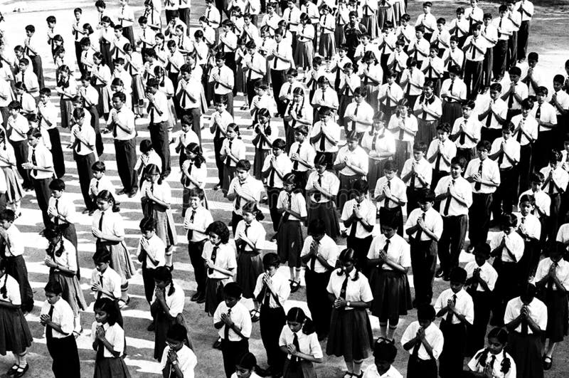 School Students Assembly India Editorial Stock Image - Image of india ...