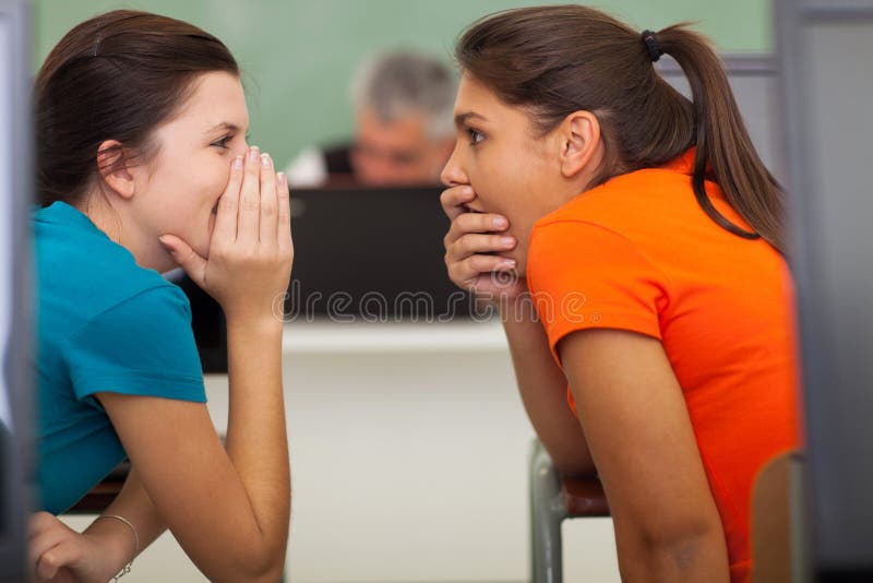 School students gossiping stock photo. Image of middle - 31576070