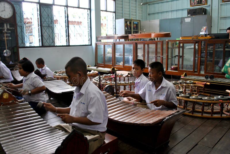 School Students in Thailand Playing Instruments Editorial Stock Photo ...