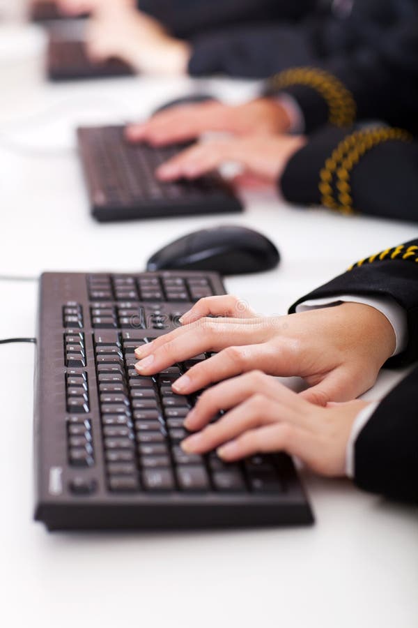 Students Typing on Keyboard in Computer Class Stock Photo - Image of ...