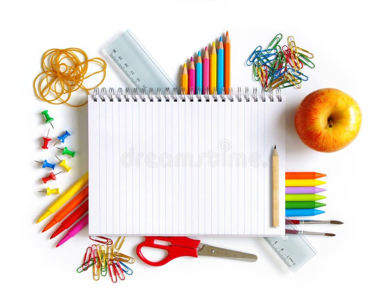 School Stuff stock photo. Image of colour, accessories - 76236194