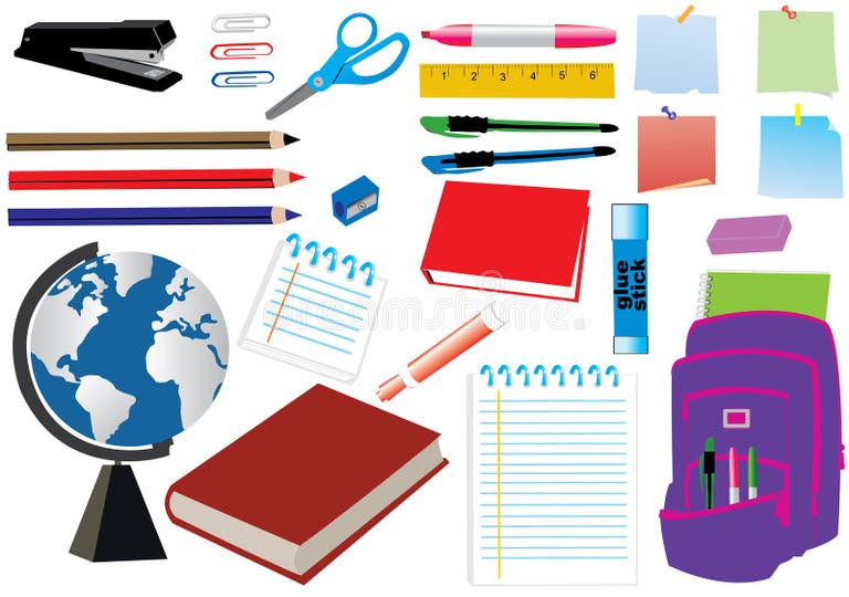 School supplies stock vector. Illustration of draw, design - 15597879