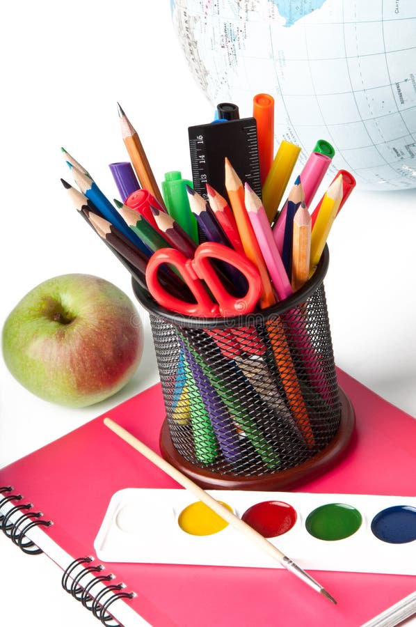 School supplies. stock photo. Image of watercolor, equipment - 26067758