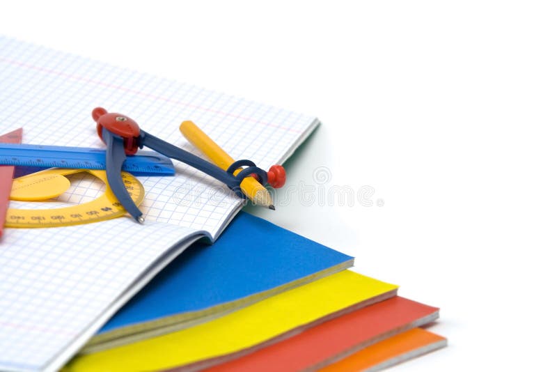 Compass on maths book stock image. Image of math, pencil - 7561051