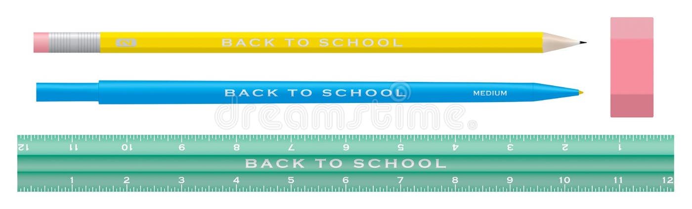 Pencil Eraser Ruler Stock Illustrations – 16,142 Pencil Eraser Ruler ...