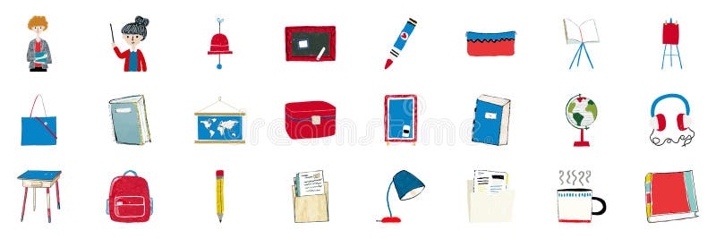 Various School Supplies and Educational Tools Arranged in a Clean ...