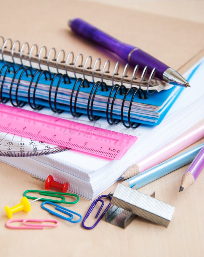 School Supplies stock photo. Image of white, ring, organization - 31634166