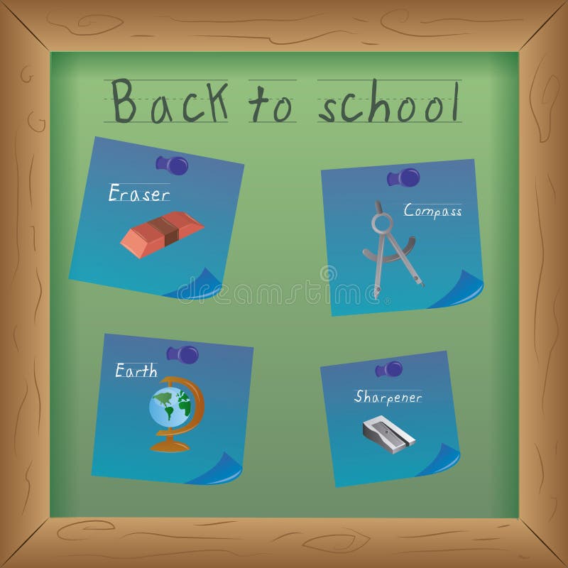 School supplies stock illustration. Illustration of design - 45209419