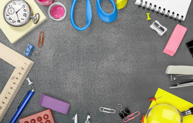 School supplies stock image. Image of tool, equipment - 58667741