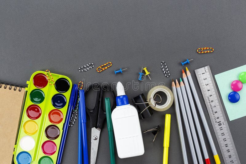 1,043 Scattered School Supplies Stock Photos - Free & Royalty-Free ...