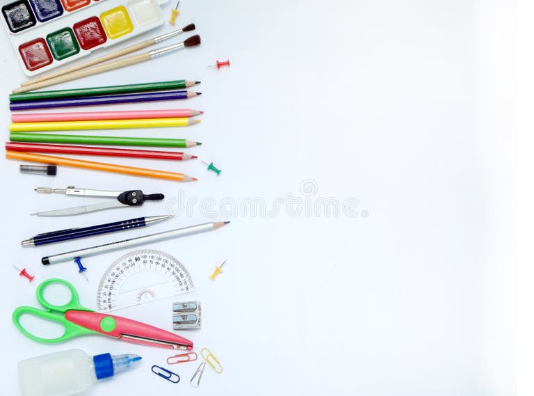 School Supplies Border Stock Illustrations – 4,862 School Supplies ...