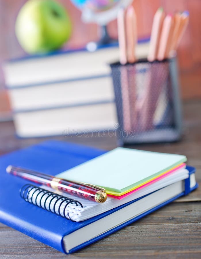 School supplies stock photo. Image of lesson, blackboard - 46127294