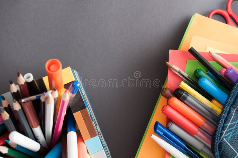 School Supplies at the Table Stock Photo - Image of schoolyear ...