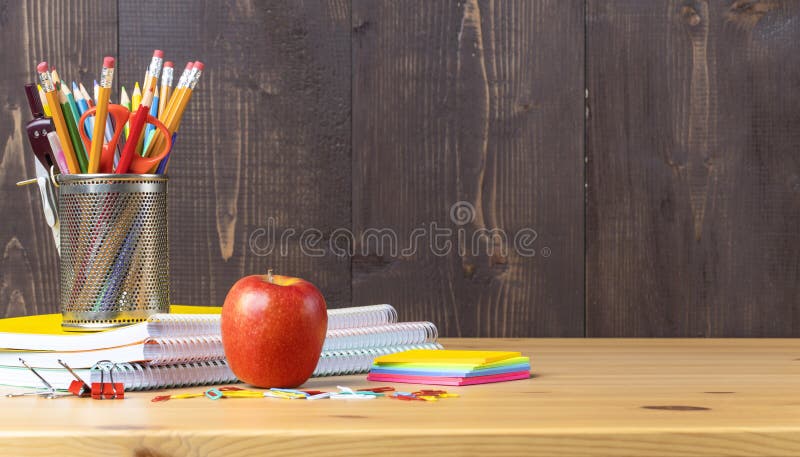 School Supplies on the Table. Back To School Stock Image - Image of ...