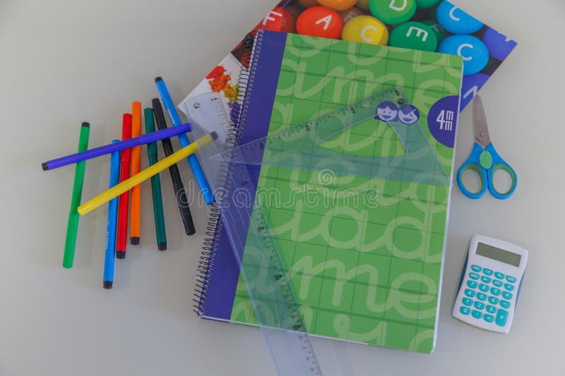 Felt-tip and ruler stock photo. Image of accessories - 49932528