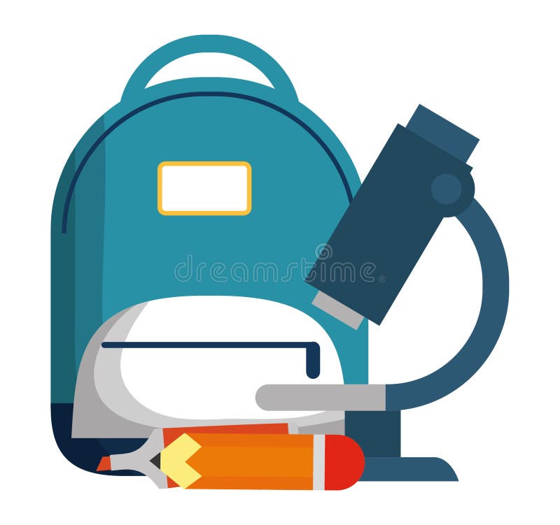 School Supply and Object Design Stock Vector - Illustration of concept ...