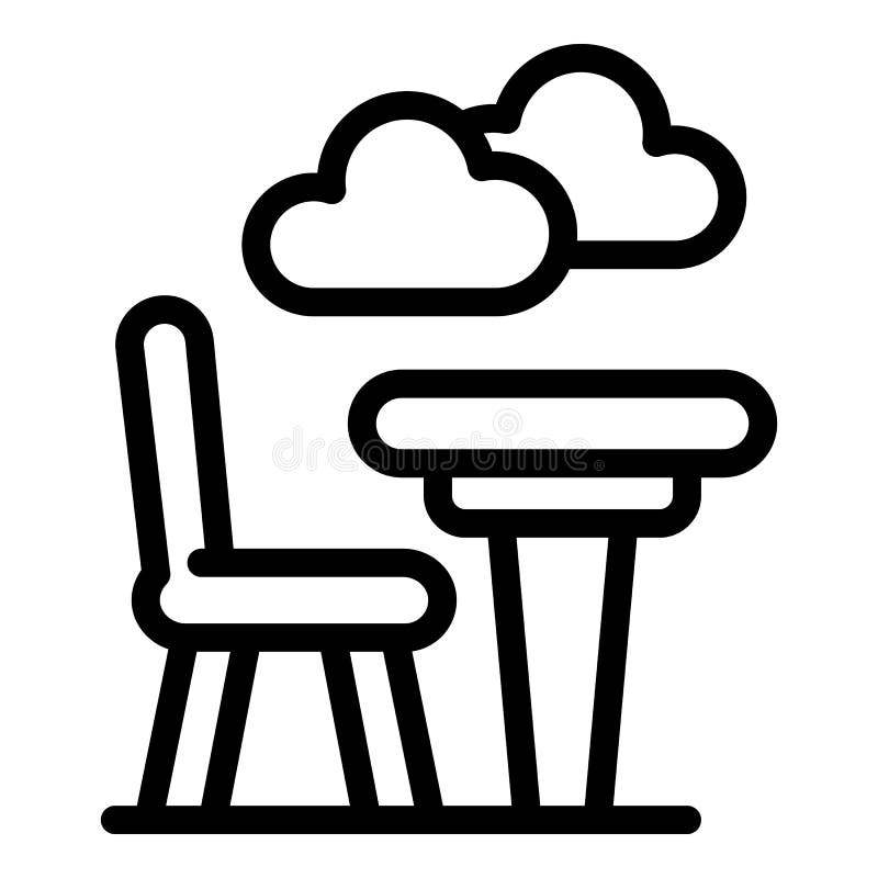 School Table Comfort Zone Icon Outline Vector. Change Work Stock Vector ...