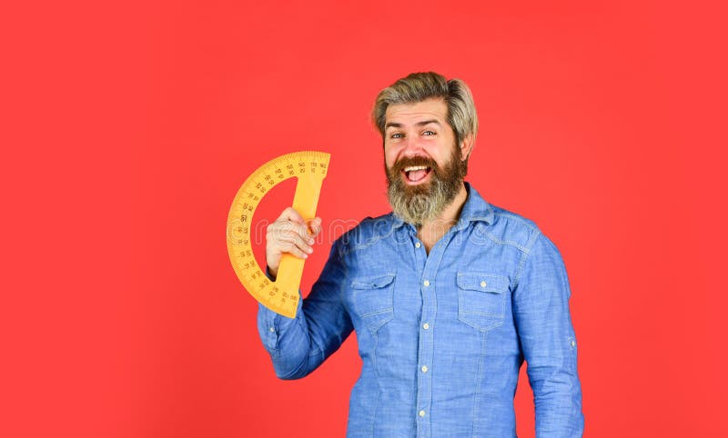 School Teacher Use Protractor. Math and Geometry Subject. Back To ...