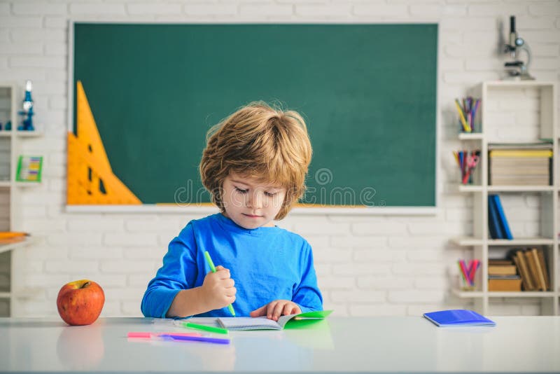 After School Teaching. Happy School Kids at Lesson. Child Tutoring ...