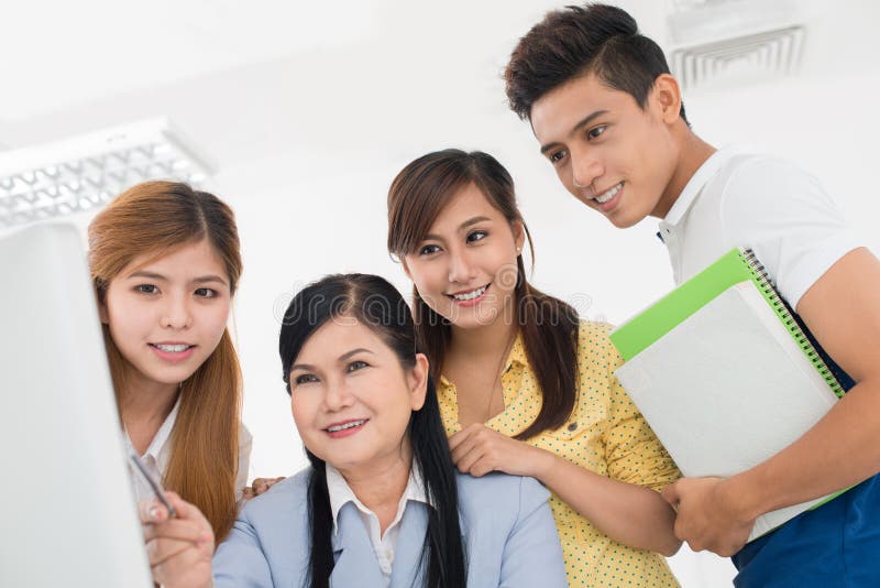 School teamwork stock photo. Image of expression, computing - 30961490