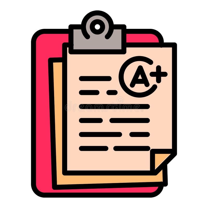 Success Test Writing Icon, Cartoon Style Stock Vector - Illustration of ...