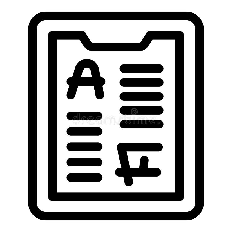 School Test with a Plus Grade Showing Exam Results Stock Illustration ...