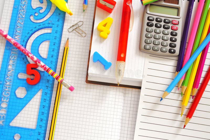School things stock photo. Image of background, accesories - 18155848