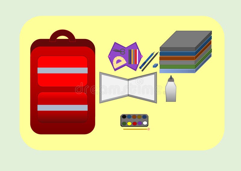 School things stock illustration. Illustration of design - 68182730