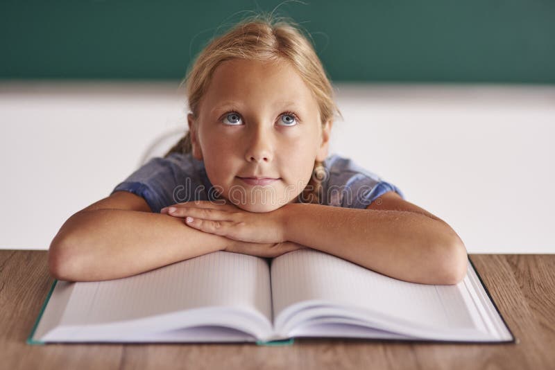 School time stock photo. Image of blonde, book, education - 81393602