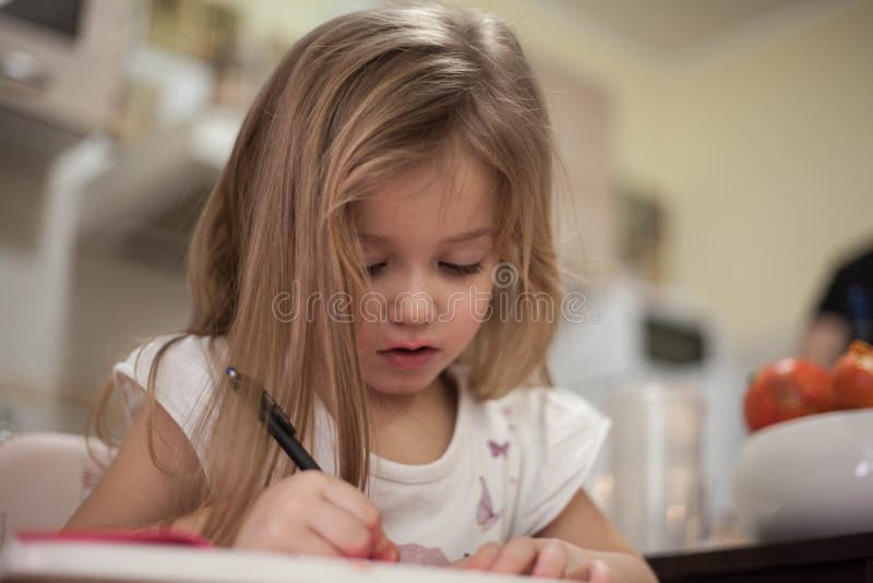 School time. stock photo. Image of cute, homework, desk - 141315302
