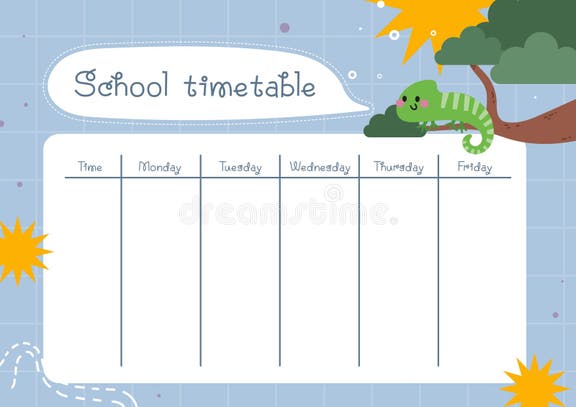 School Timetable, Weekly Class Schedule, School Timetable Template ...
