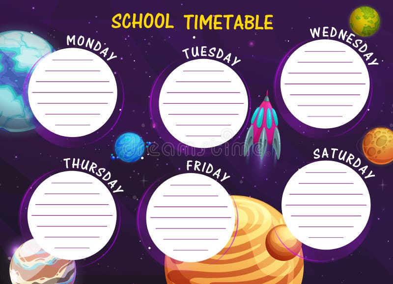 Weekly Schedule Planets Background Stock Illustrations – 47 Weekly ...
