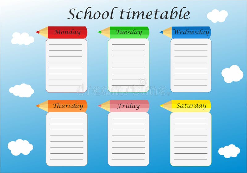 Pink School Timetable Stock Illustrations – 550 Pink School Timetable ...