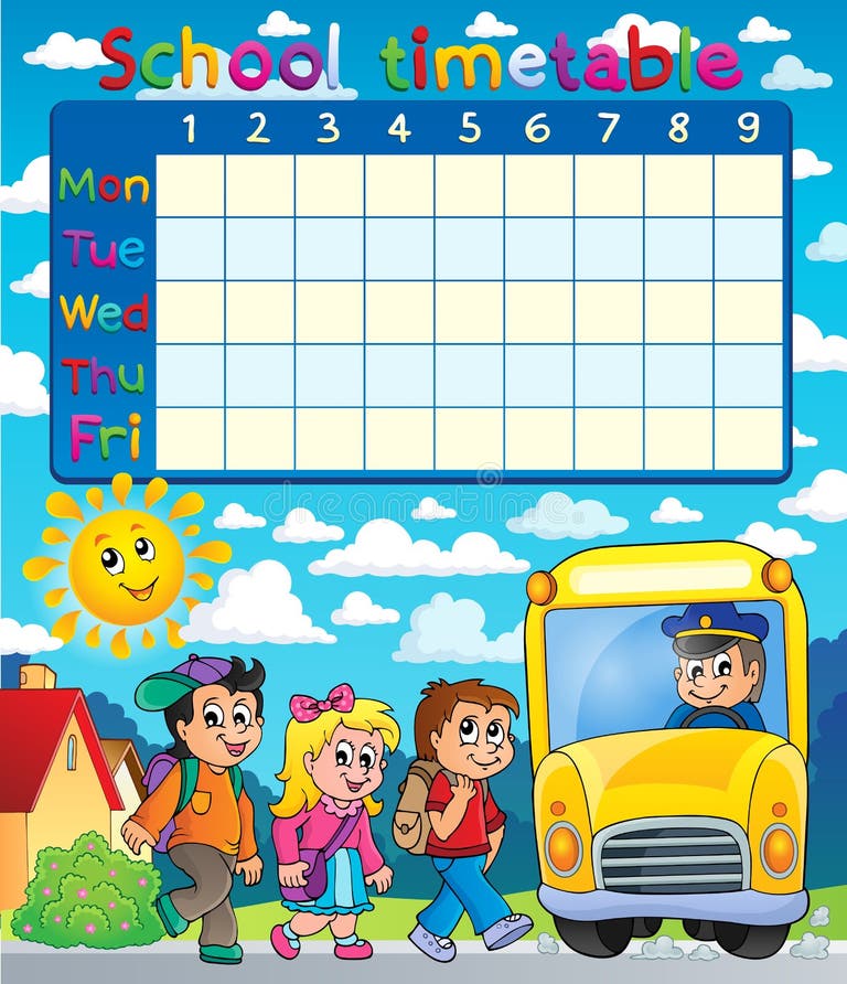 School Time Table Design Stock Illustrations – 3,036 School Time Table ...